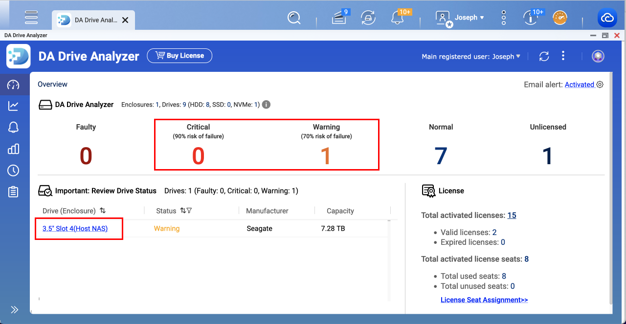How do I check my drives' health on the DA Drive Analyzer App for QNAP ...